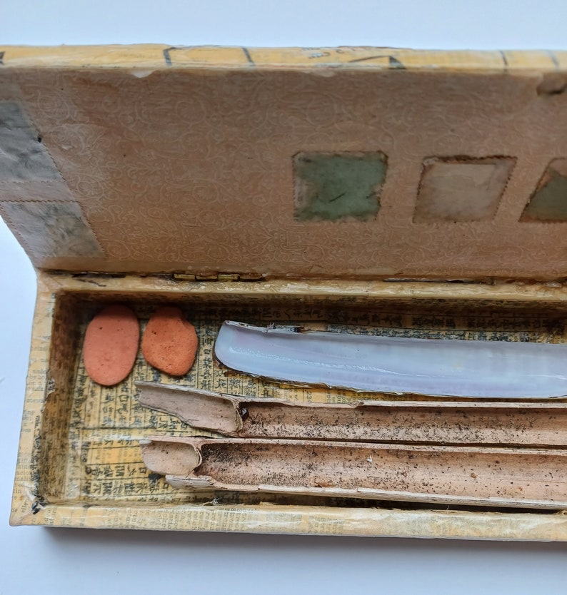 Collage, Altered Box, Assemblage, Vintage Papers, Wooden Box - Etsy