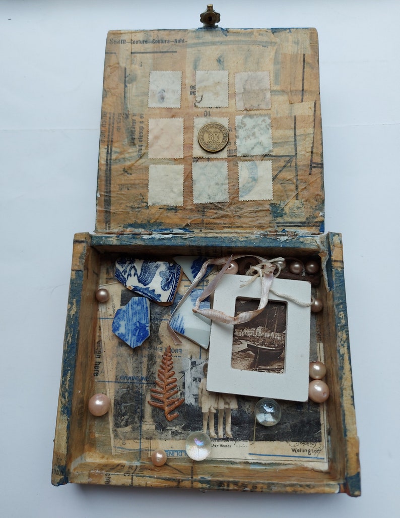 Altered Box, Collage, Assemblage, Original Collage Art Assemblage ...