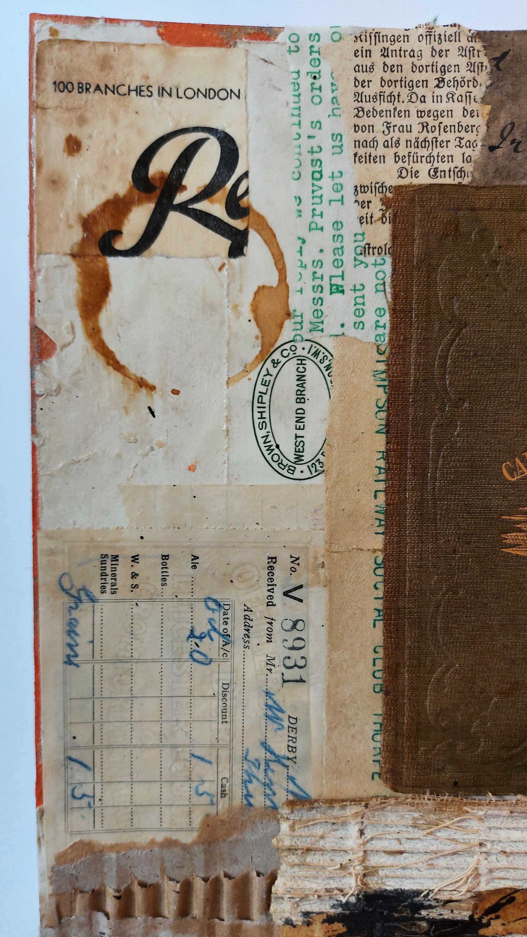 Retro Style Original Handmade Collage, Mixed Media, Vintage Papers - Etsy