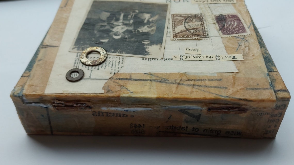 Altered Box, Collage, Assemblage, Original Collage Art Assemblage ...