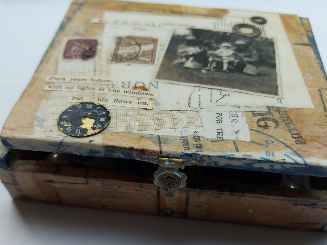 Altered Box, Collage, Assemblage, Original Collage Art Assemblage ...