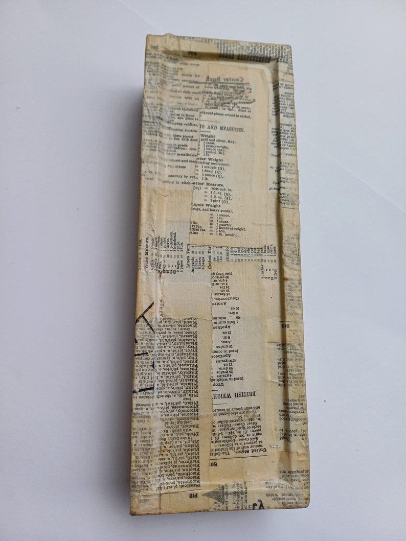 Collage, Altered Box, Assemblage, Vintage Papers, Wooden Box - Etsy