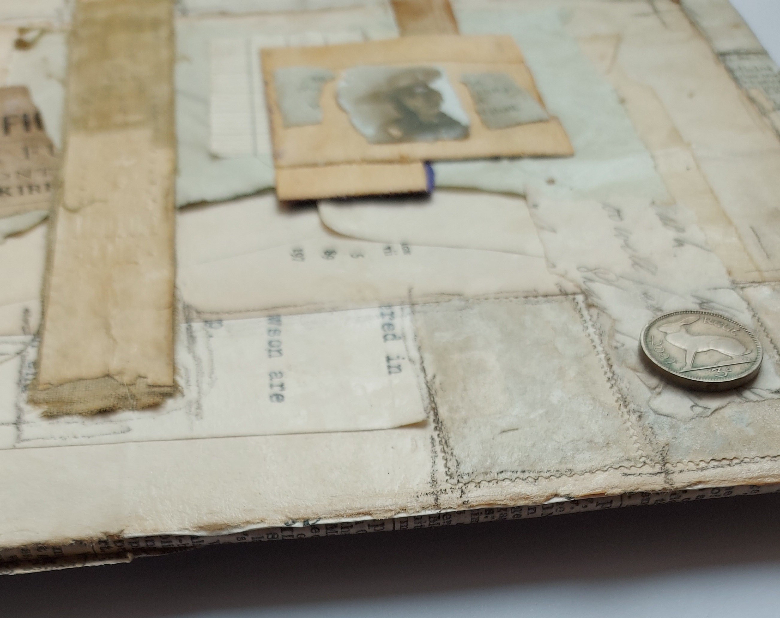 Handmade Collage, Original Collage Art, Mixed Media, Vintage Papers ...