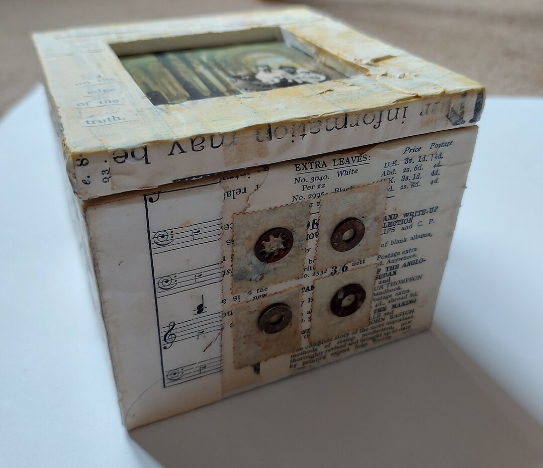 Altered Wooden Box, Assemblage Box, Collage Assemblage - Etsy