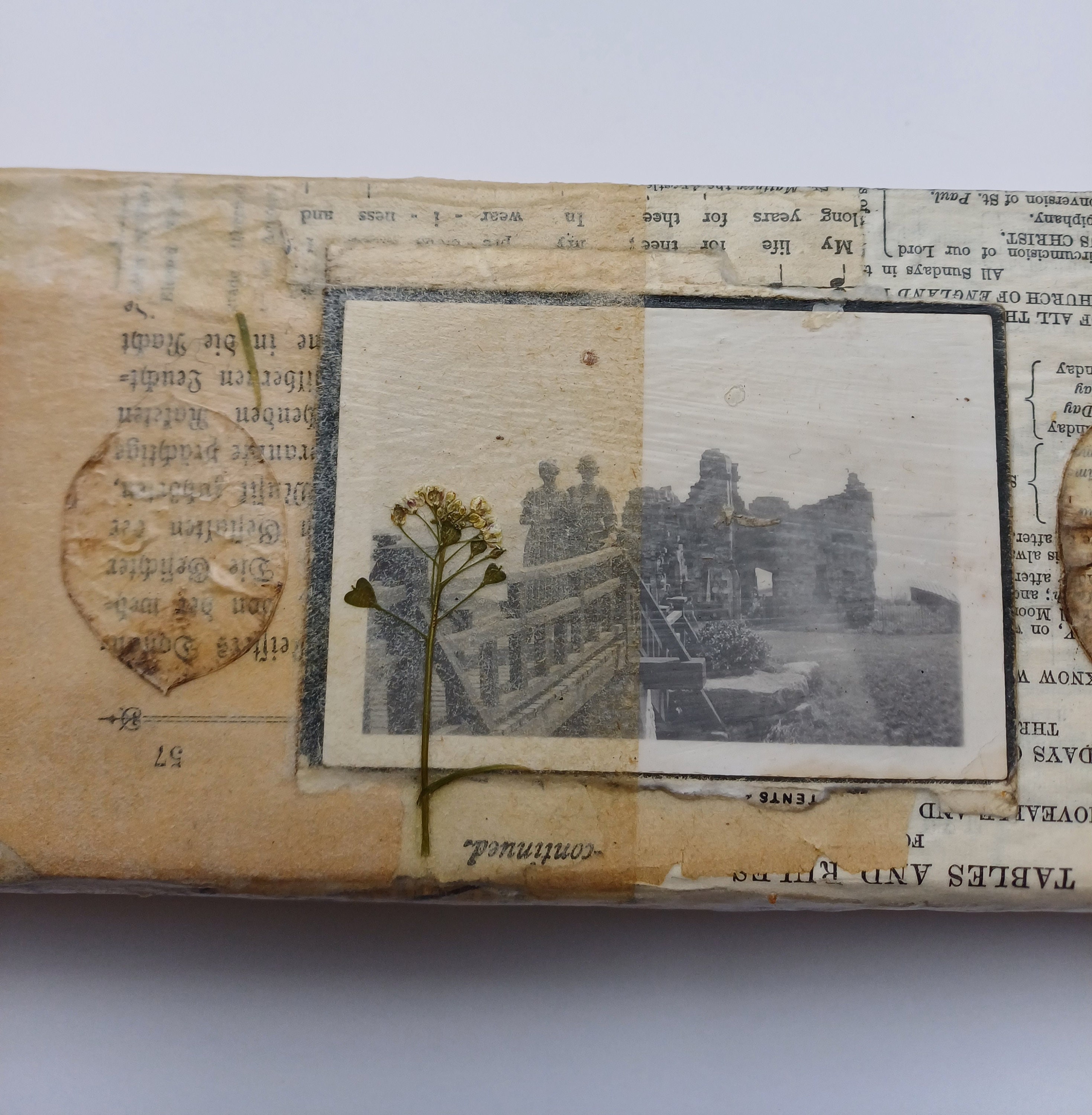 Collage, Altered Box, Assemblage, Vintage Papers, Wooden Box - Etsy