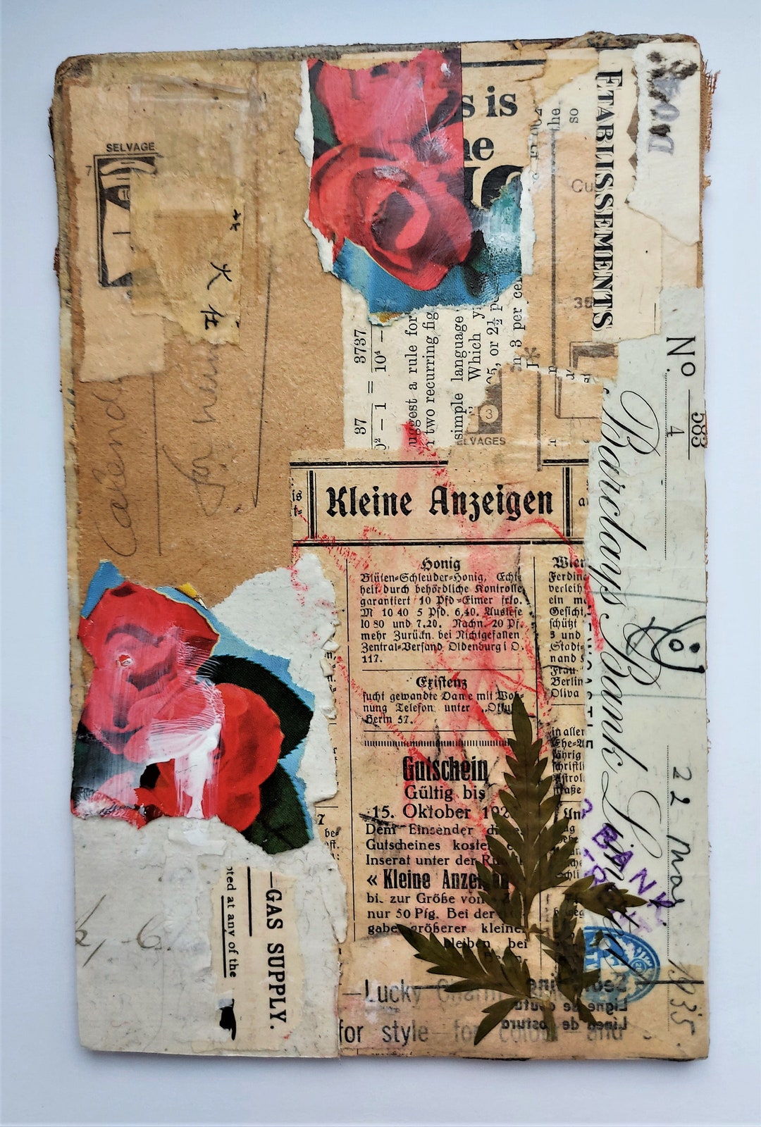 Unique Vintage Style Original Collage, Mixed Media, Retro, Mixed Media ...