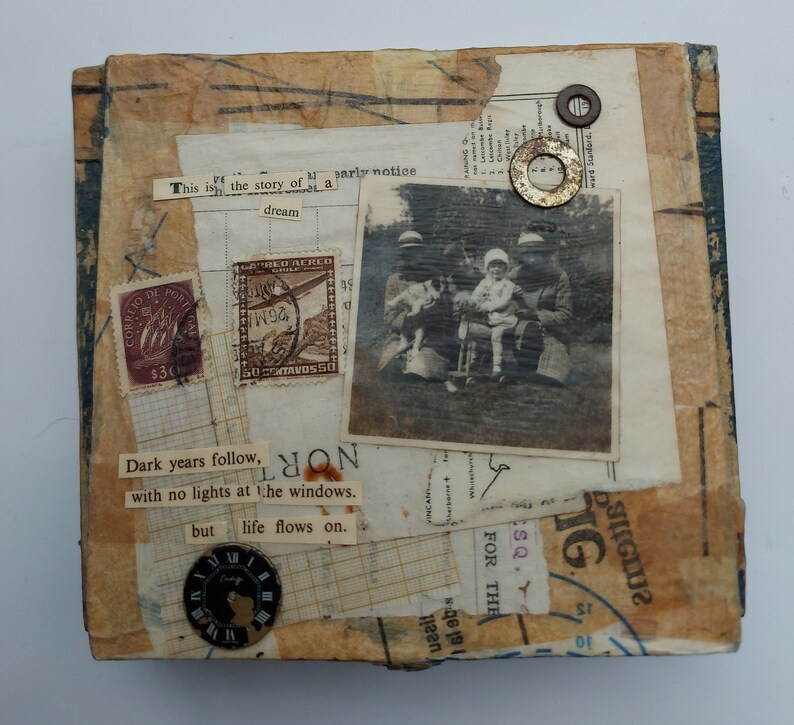 Altered Box, Collage, Assemblage, Original Collage Art Assemblage ...