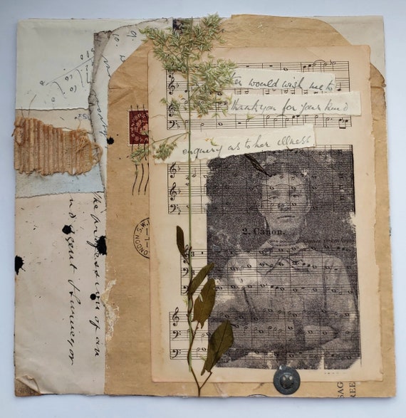 Handmade Collage Original Collage Art Mixed Media Vintage - Etsy