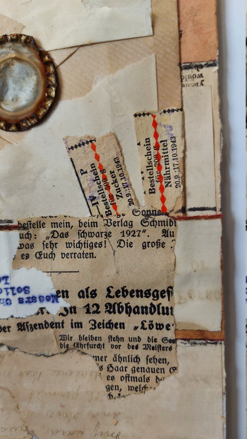 Handmade Original Collage, Vintage Style, Mixed Media, Vintage Papers ...