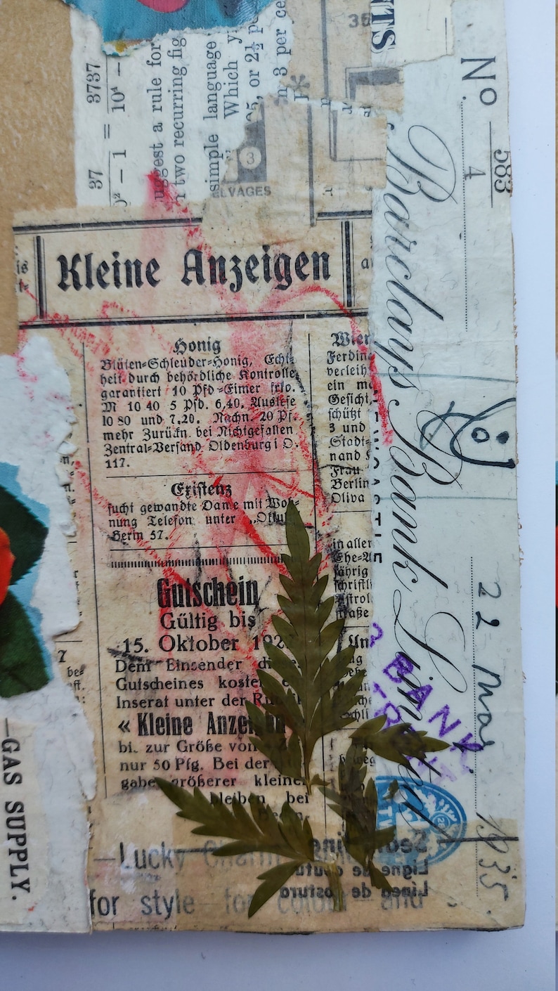 Unique Vintage Style Original Collage, Mixed Media, Retro, Mixed Media ...