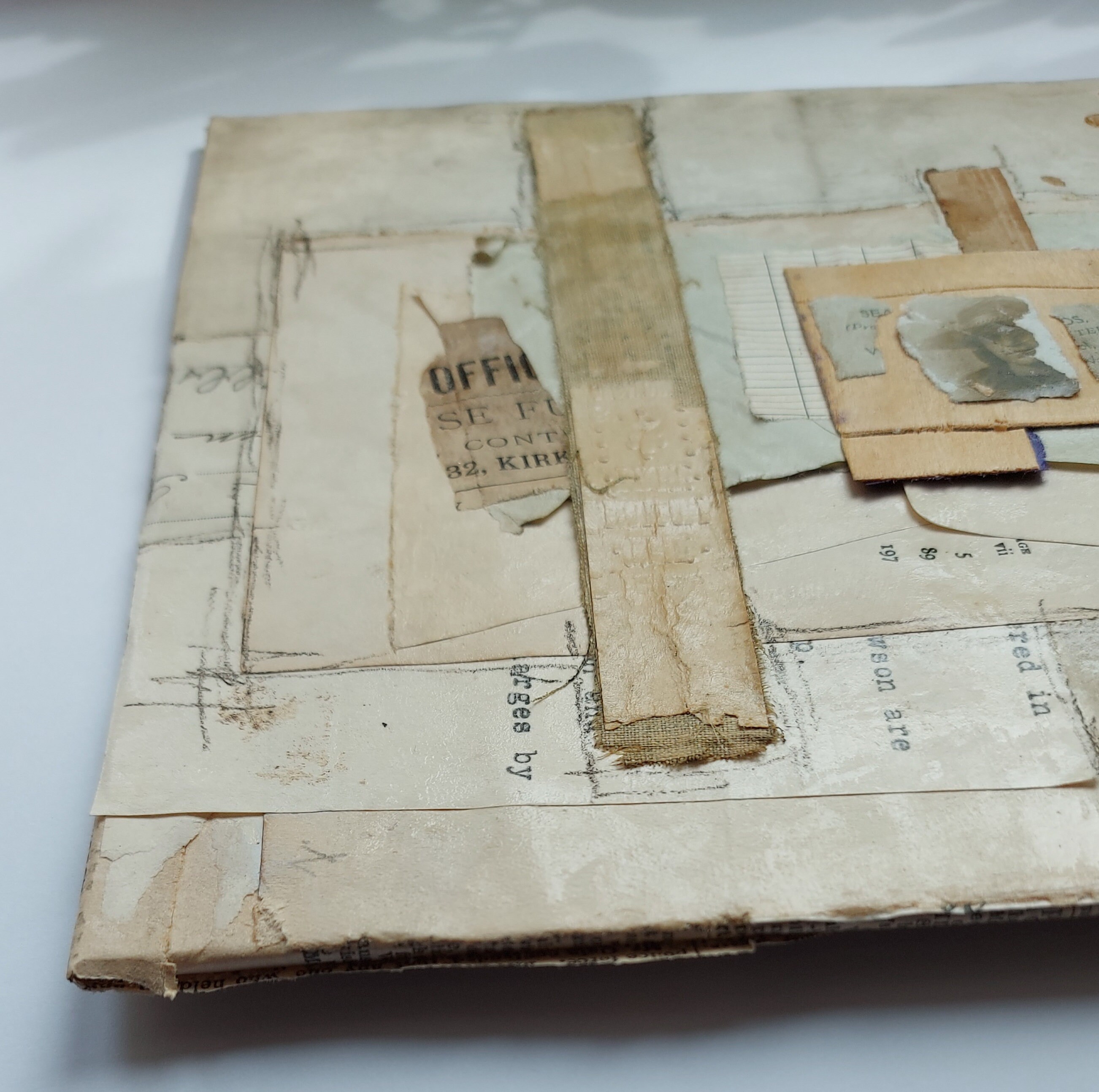 Handmade Collage, Original Collage Art, Mixed Media, Vintage Papers ...