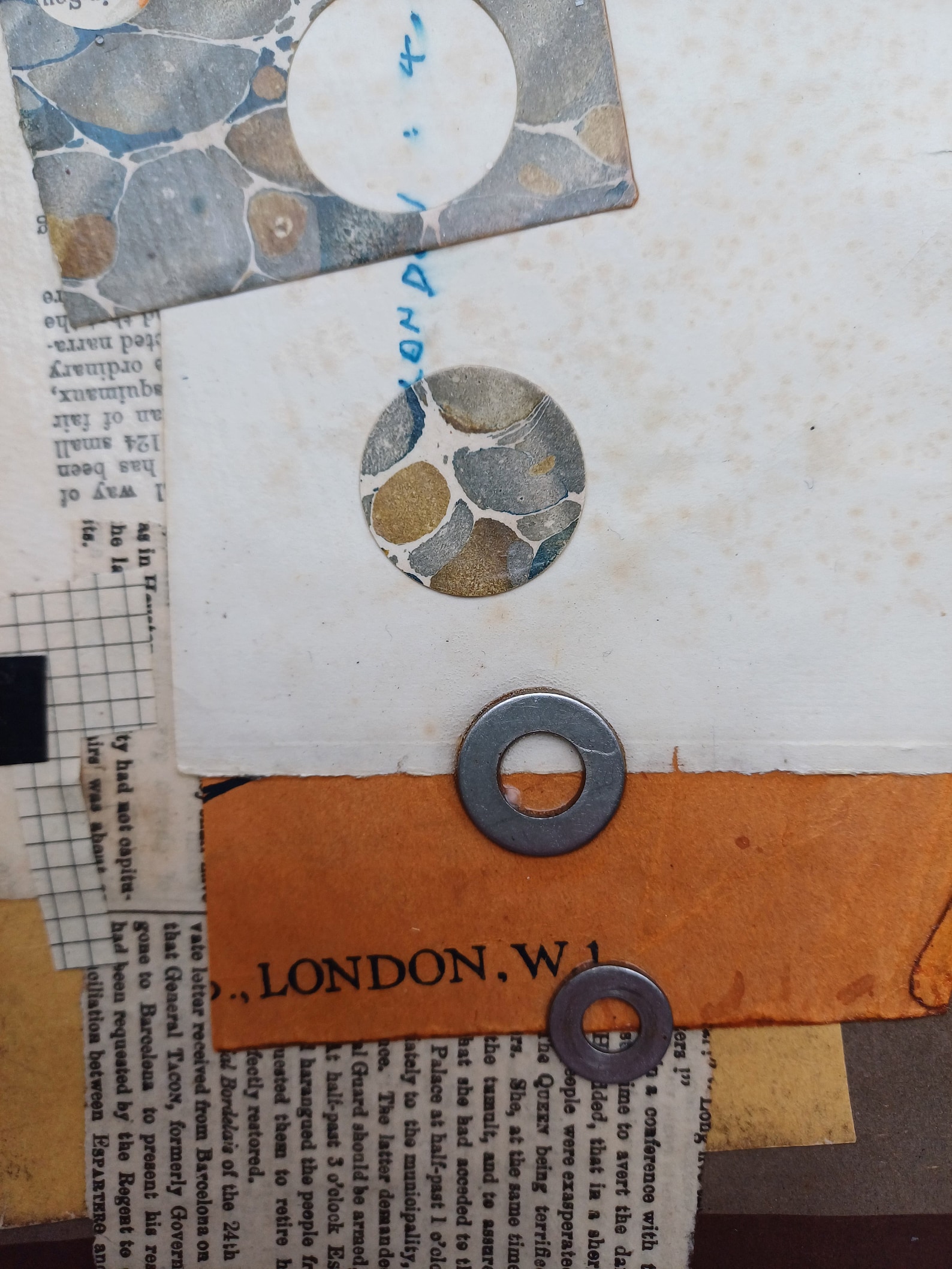 Original Collage Art, Vintage Papers, Mixed Media, Handmade - Etsy