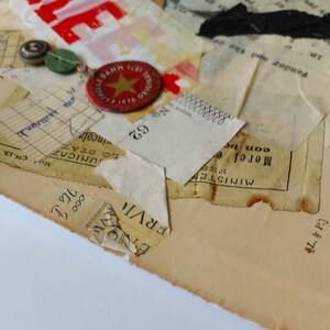 Retro Style Original Handmade Collage, Vintage Papers, Mixed Media - Etsy
