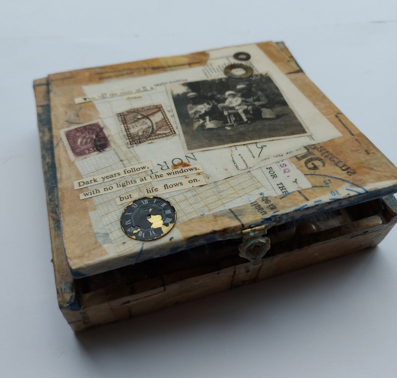 Altered Box, Collage, Assemblage, Original Collage Art Assemblage ...