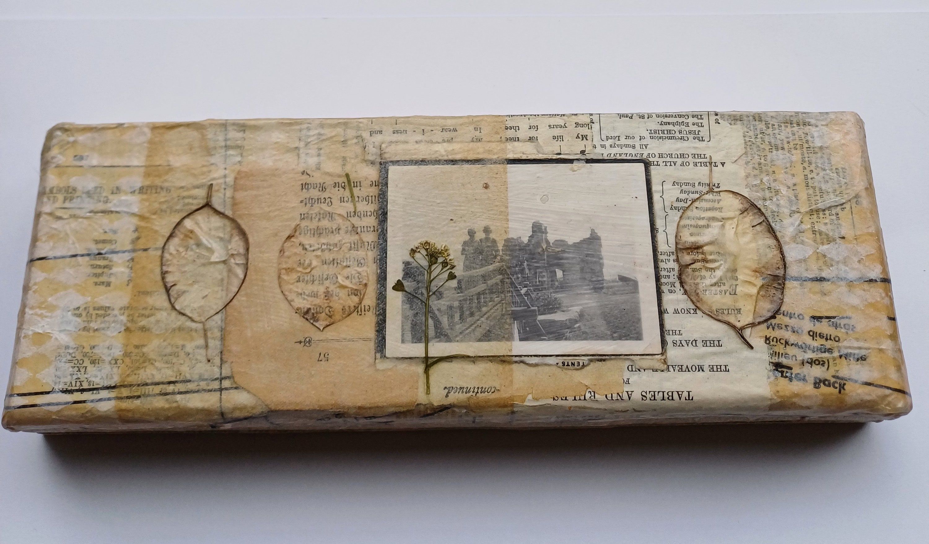 Collage, Altered Box, Assemblage, Vintage Papers, Wooden Box - Etsy