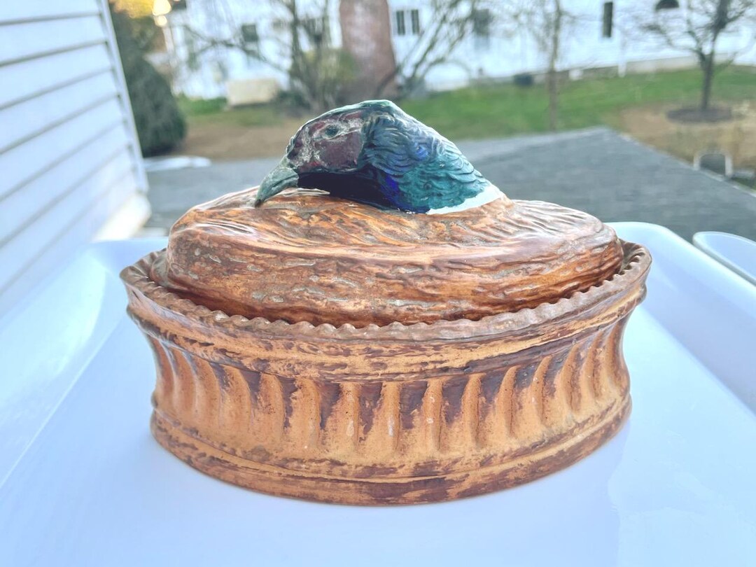 Antique Pillivuyt Porcelain Pheasant Pate Mold, Rare Pheasant Terrine ...