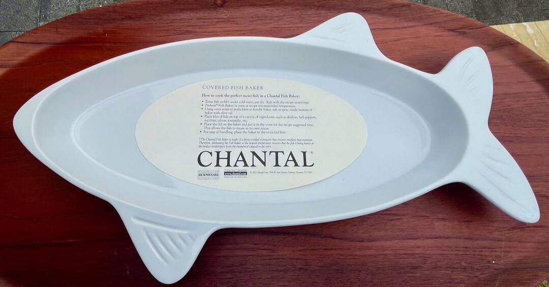 Chantal Covered Fish Baker, NOS 2002, Large Size Fish Detailed Oven to ...