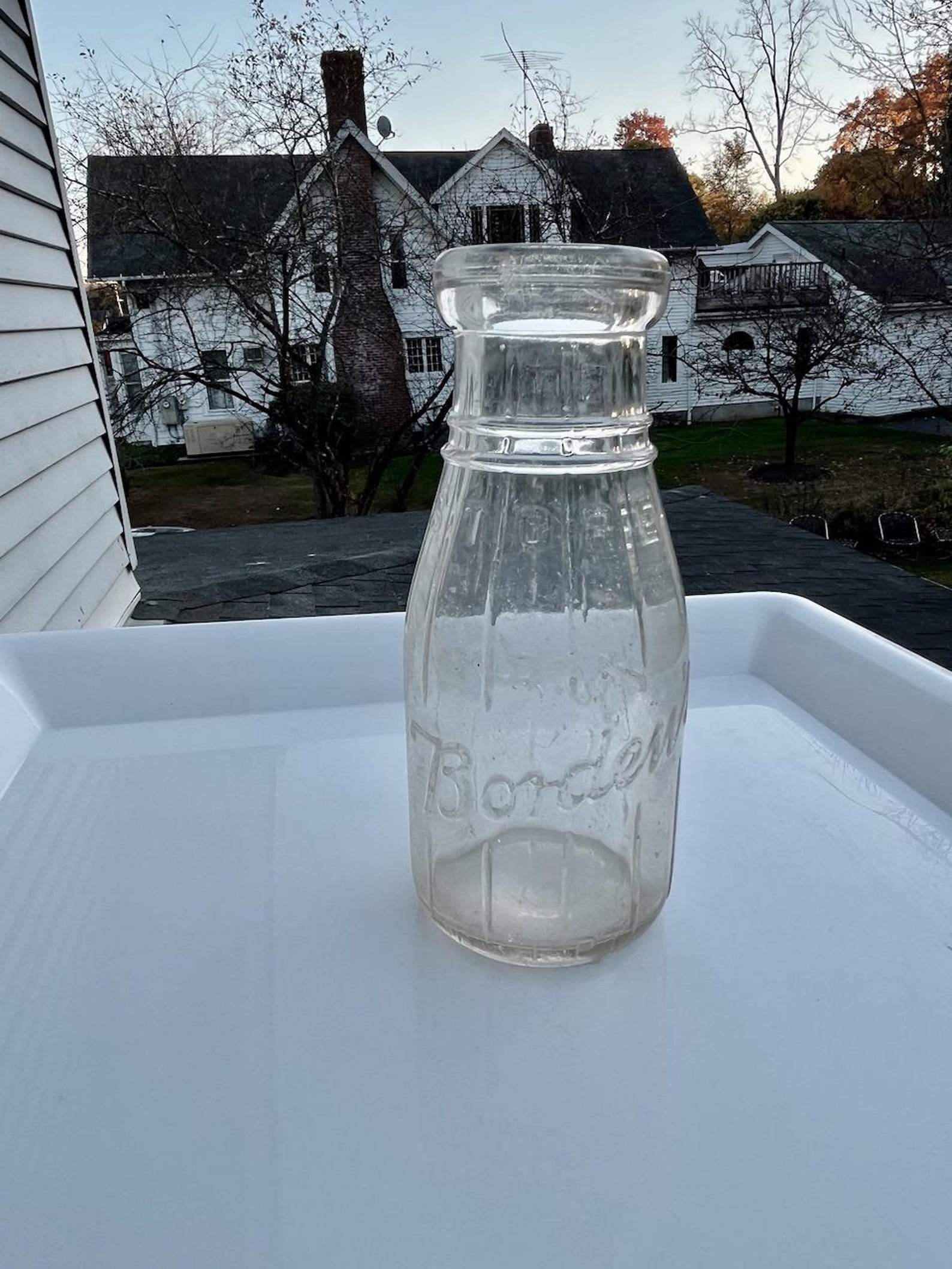 Antique Bordens Milk Bottle, Bordens Store, Shows Wear and Age, Worn ...