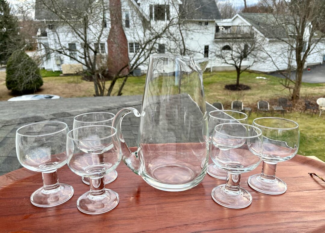 Cristal D'arques Sangria Set Pitcher + 6 Glasses, Made in France, VTG ...