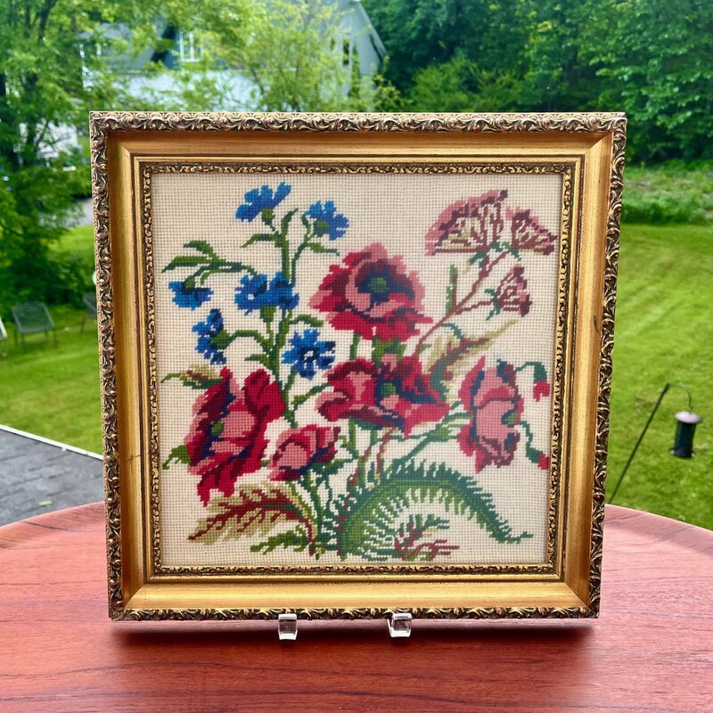 Floral Needlepoint - Etsy