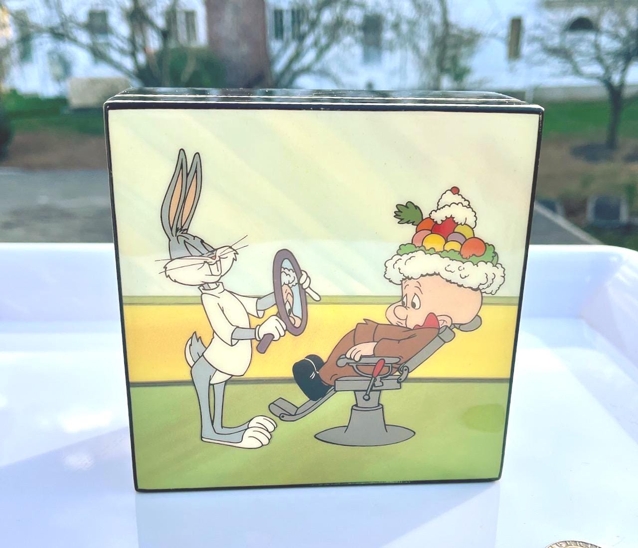Rare Bugs Bunny and Elmer Fudd, 1992 Warner Bros Inc, Music Jewlery Box ...