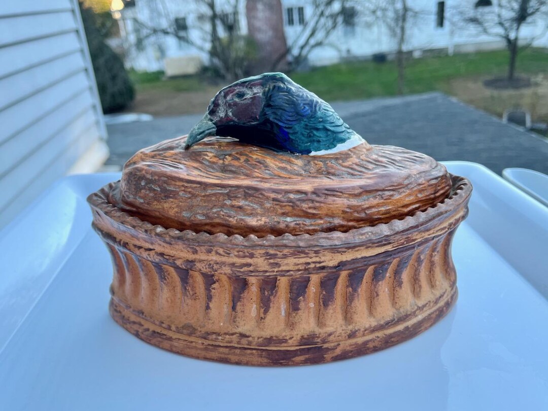 Antique Pillivuyt Porcelain Pheasant Pate Mold, Rare Pheasant Terrine ...