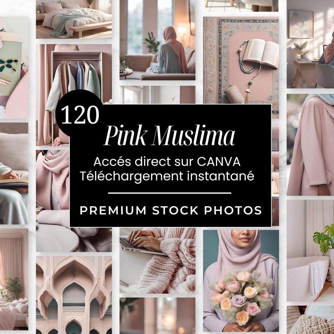 120 Photos Pink Muslim Woman L Hijab L Faceless L Marketing L Social ...