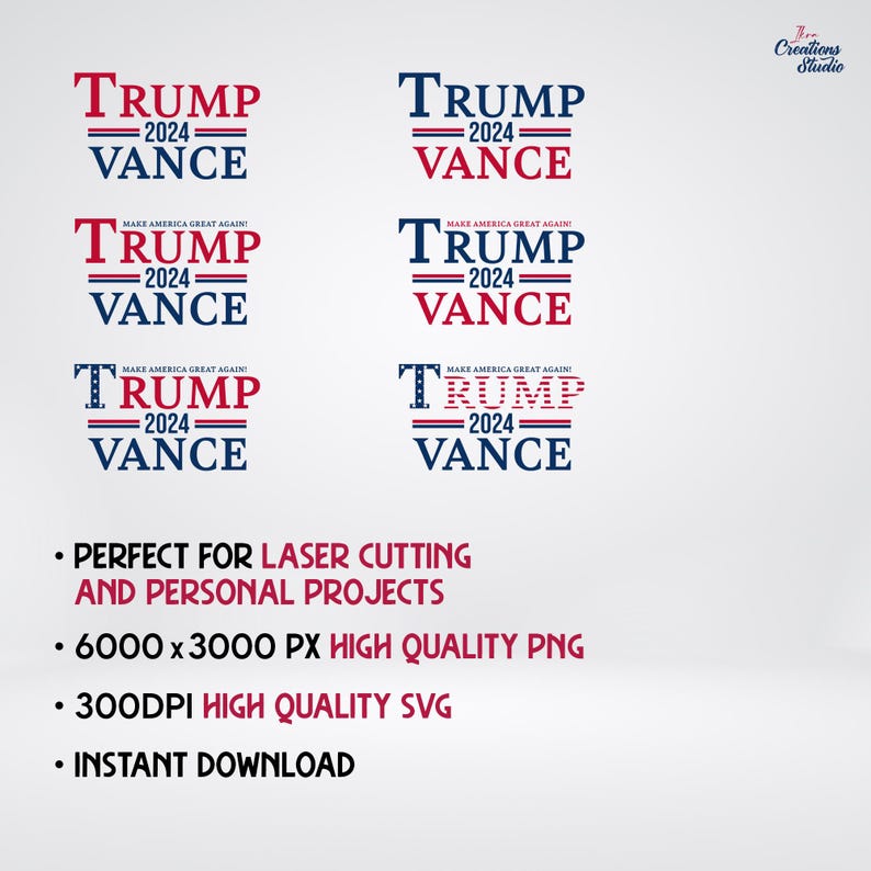 Trump Vance 2024 SVG Bundle, President Trump & Vance PNG, Elections ...