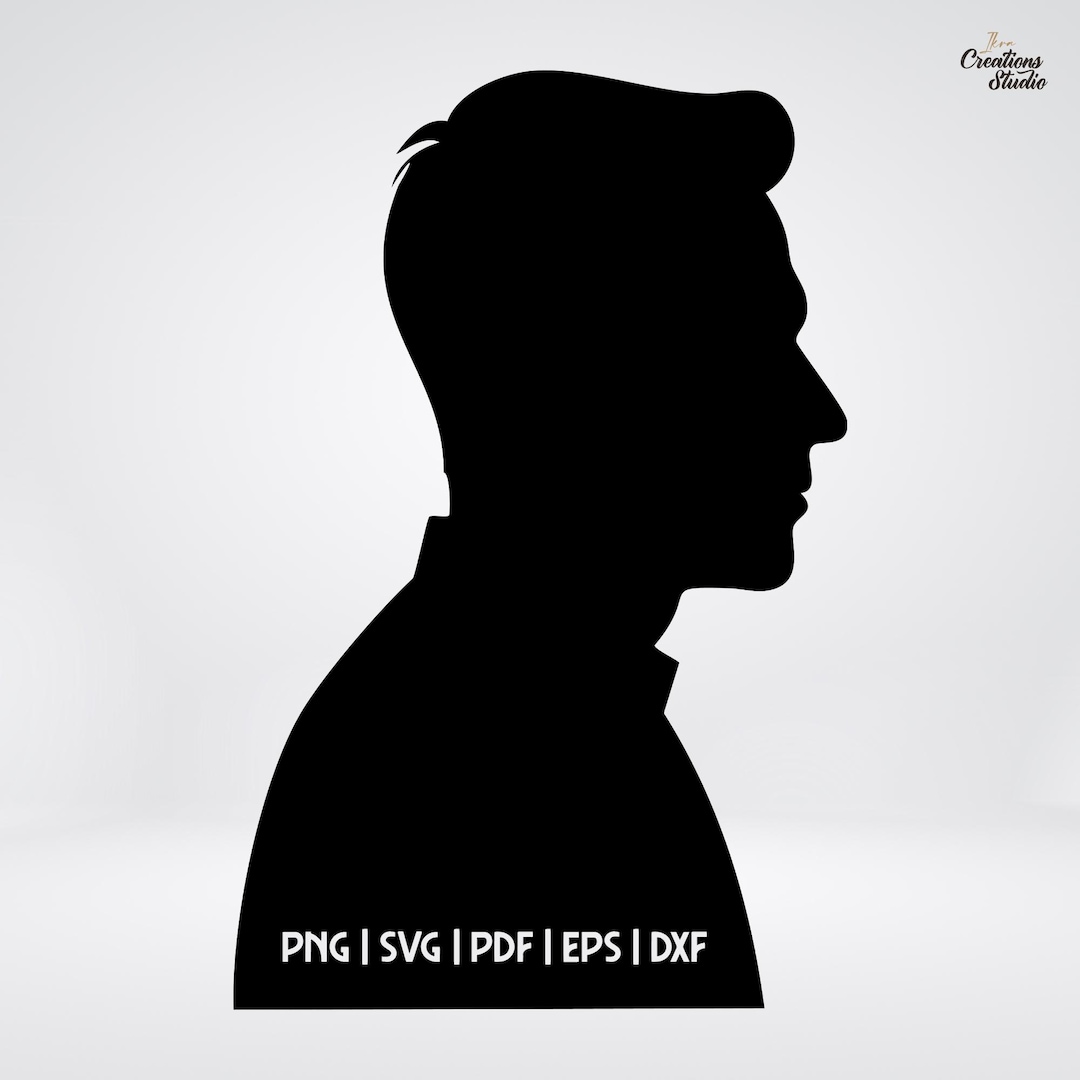 Male Silhouette SVG & PNG, Adult Male Head Silhouette , Man Side ...