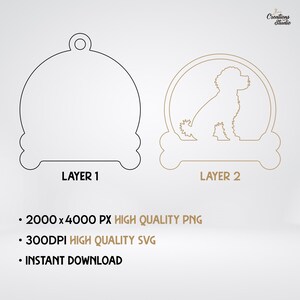 Dog Breeds Christmas Ornament SVG Laser Cut File Collection ...