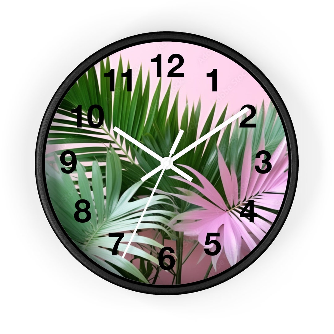 Tropical Time Clock, Gift for Her, Moms Birthday, Tropics. Wall Clock ...