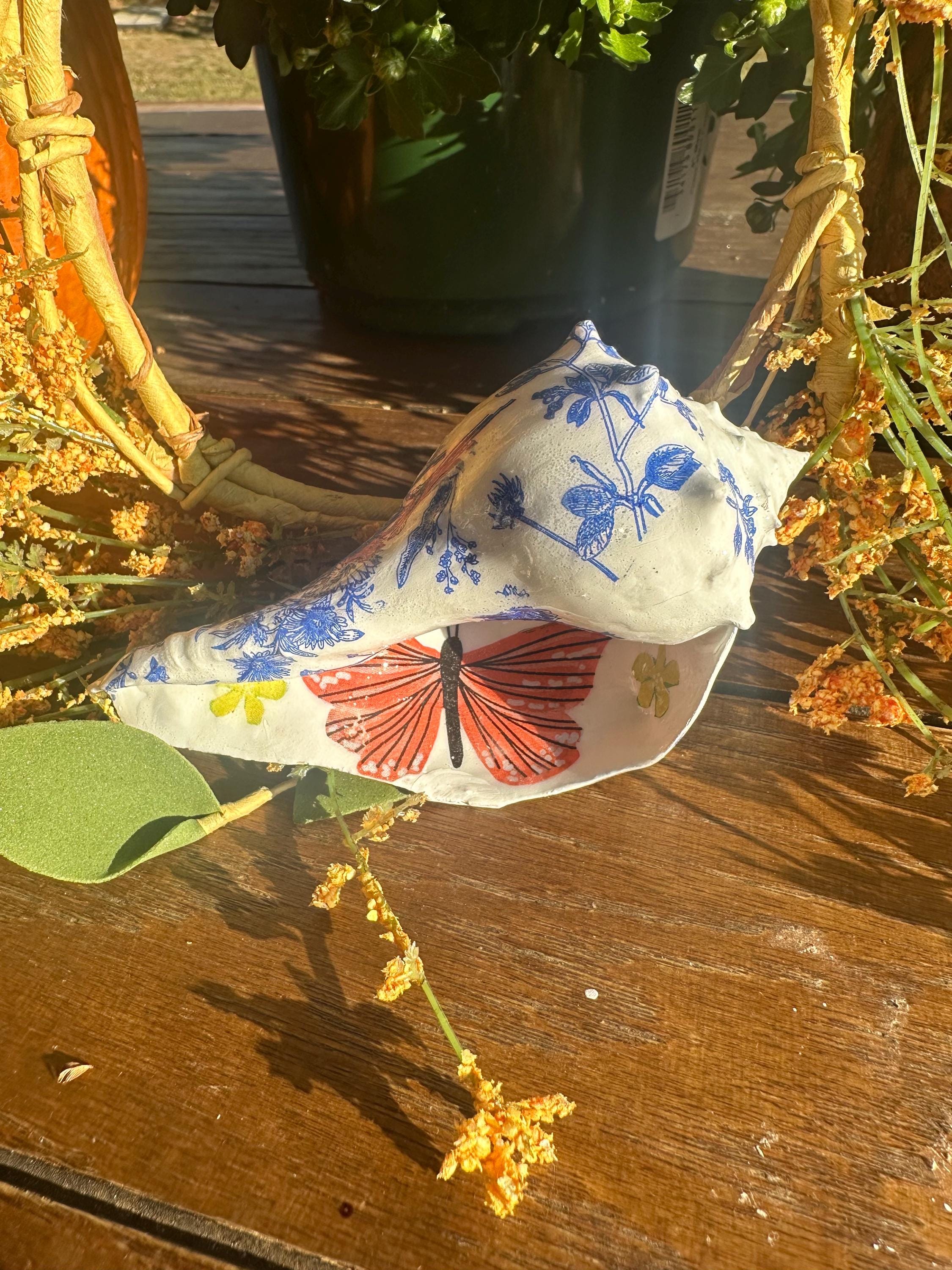 Decoupaged and Resined Whelk Shells - Etsy