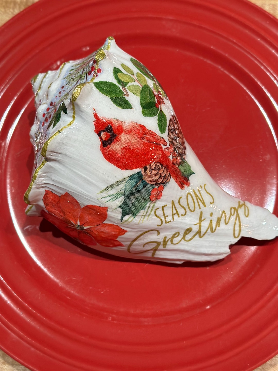 Decoupaged and Resined Whelk Shell - Etsy