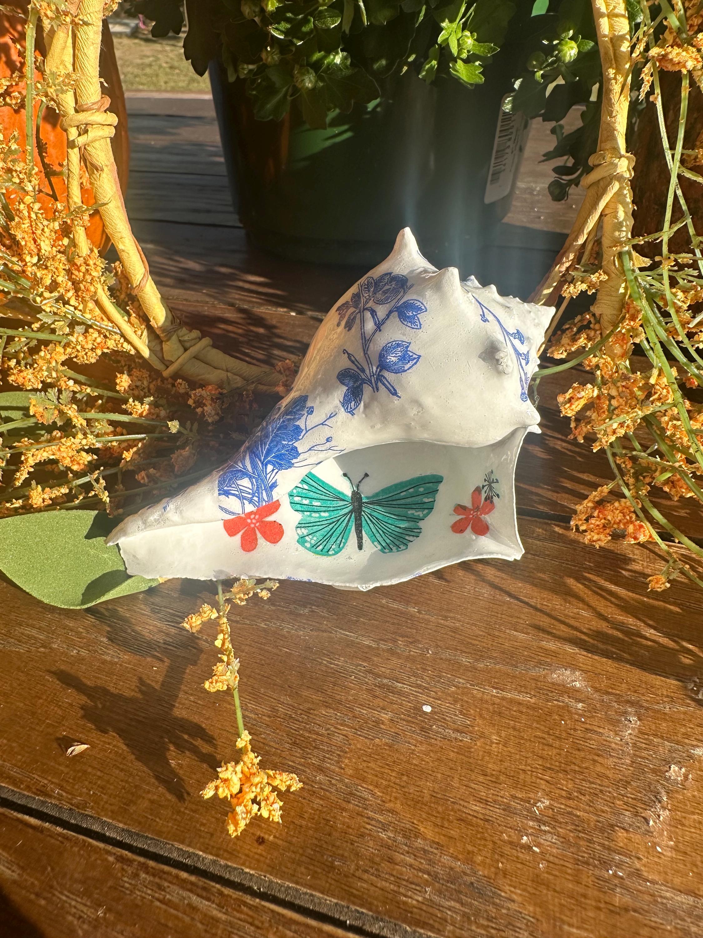 Decoupaged and Resined Whelk Shells - Etsy