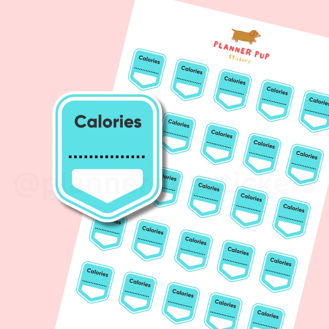 Calorie Planner Stickers Dieting Calorie Counter Calendar Stickers ...