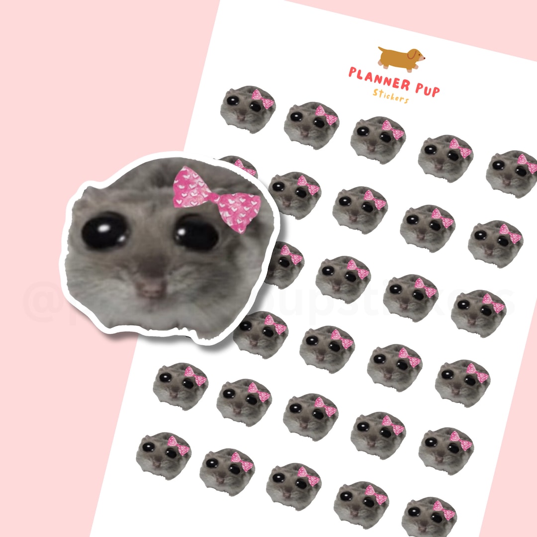 Sad Hamster Viral Meme Planner Stickers | Tiktok | Animal Sticker ...