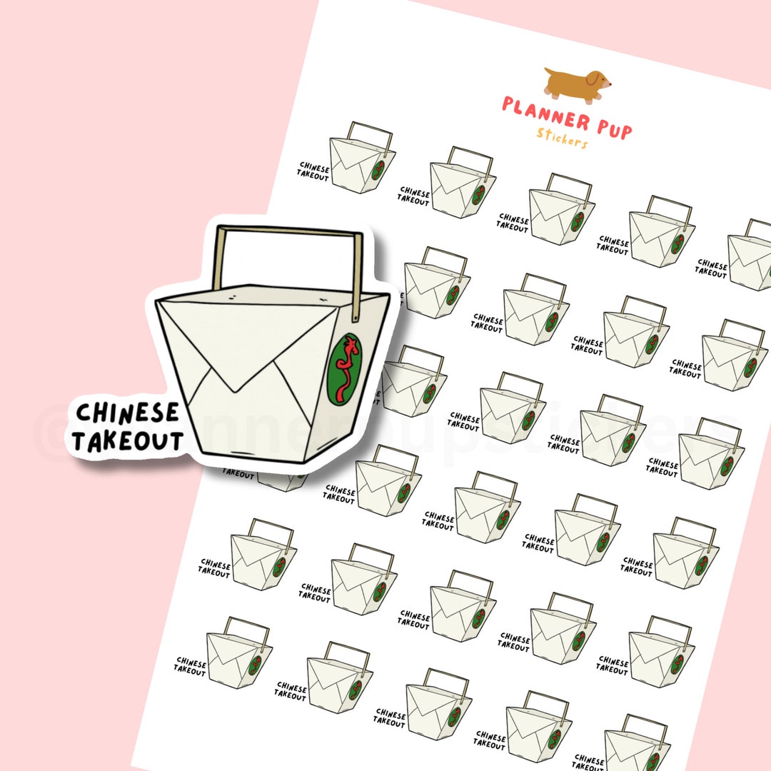 Chinese Takeout/takeaway Planner Stickers Calendar Stickers Food ...