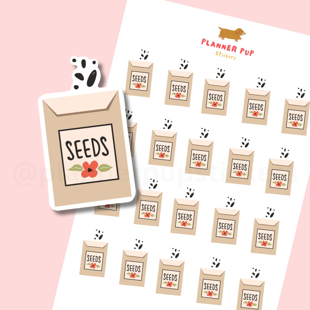 Seed Packet Planner Stickers | Bullet Journal | Weekly Planning | Happy ...