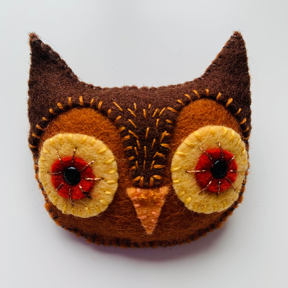 Felt Owl Brooch Pin Pattern and Tutorial Including Video - Etsy
