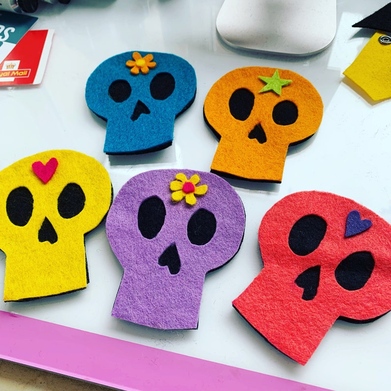Felt Sugar Skull Ornament Pattern and Tutorial - Etsy