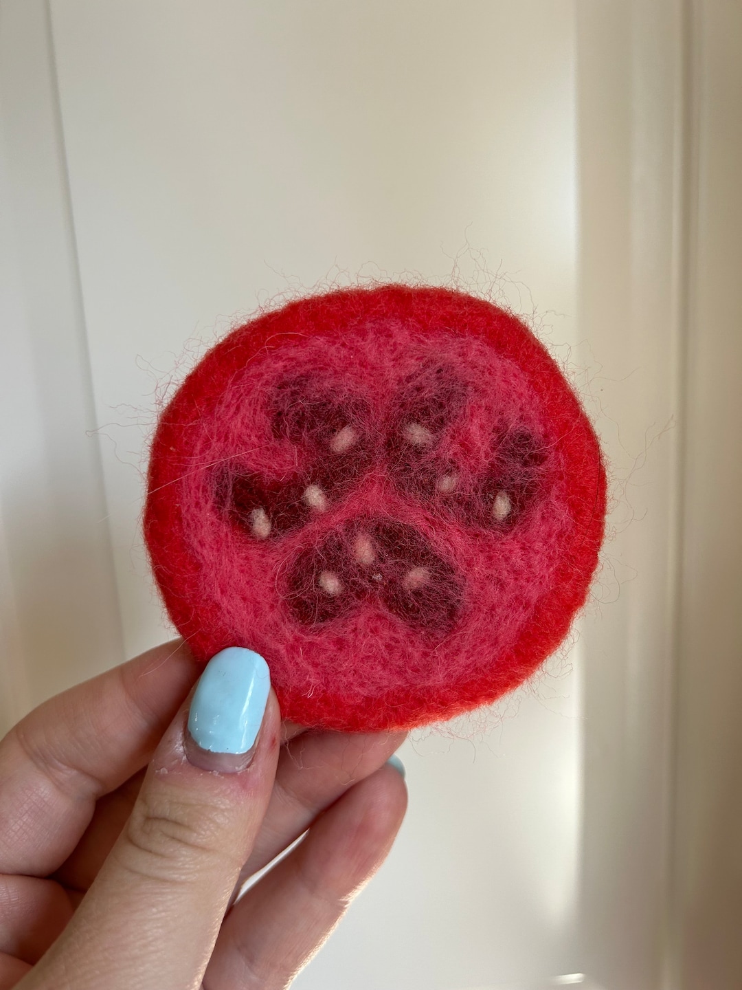 Needle Felted Tomato Slice - Etsy