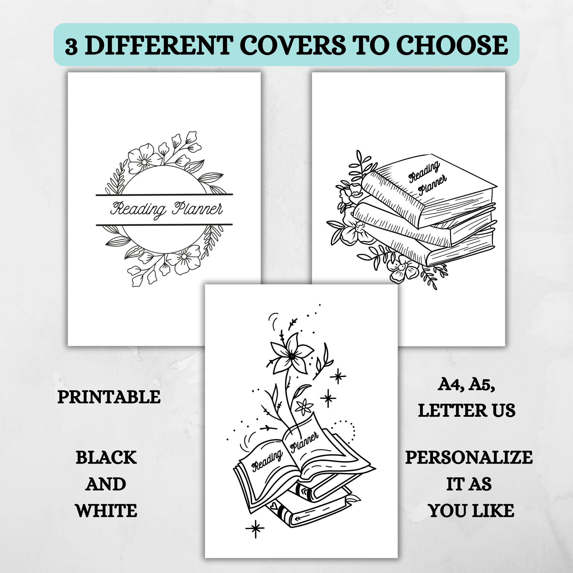 Printable Reading Planner | Reading Journal | Reading Tracker | Reading ...