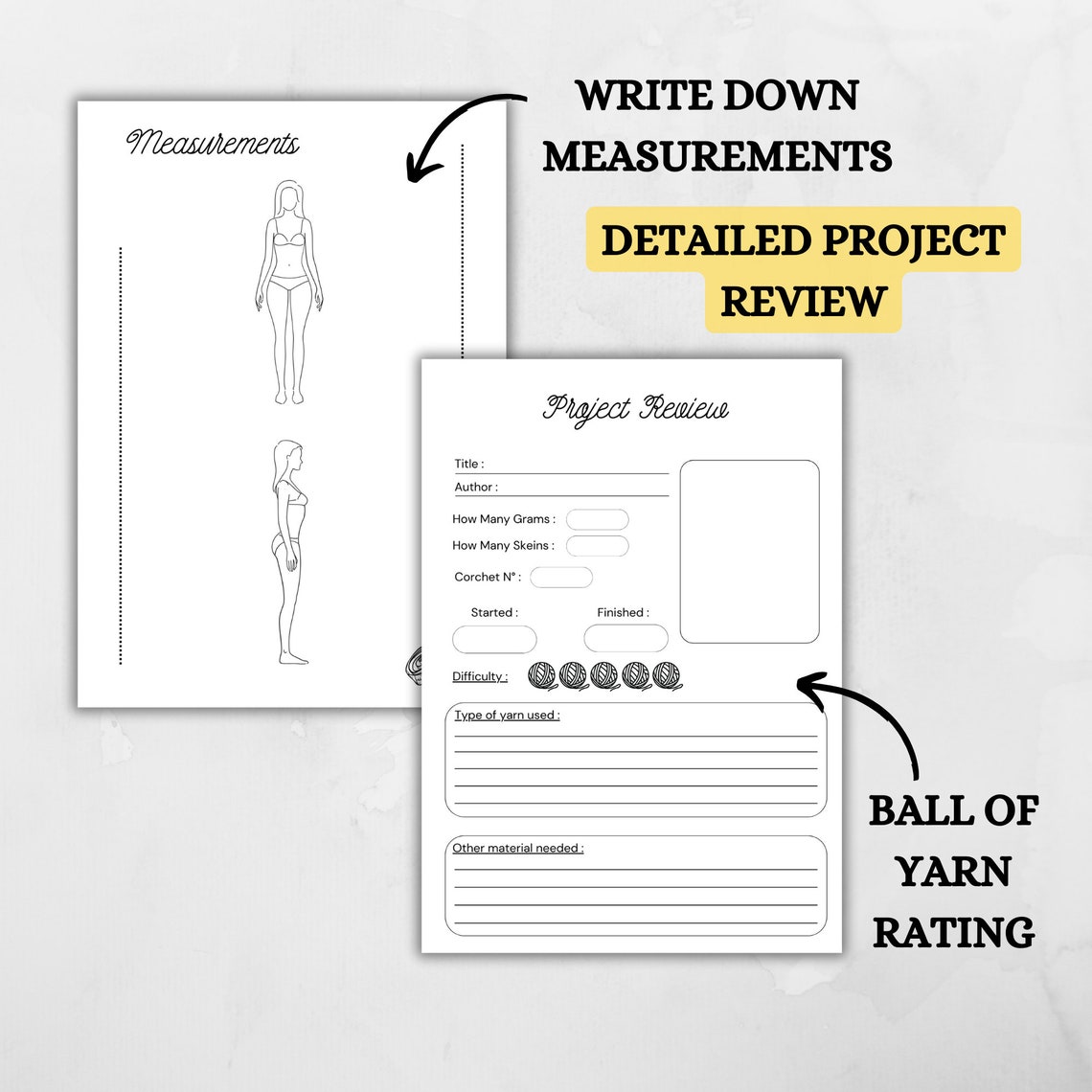 Printable Crochet Journal | Crochet Planner | Crochet Tracker | Instant ...