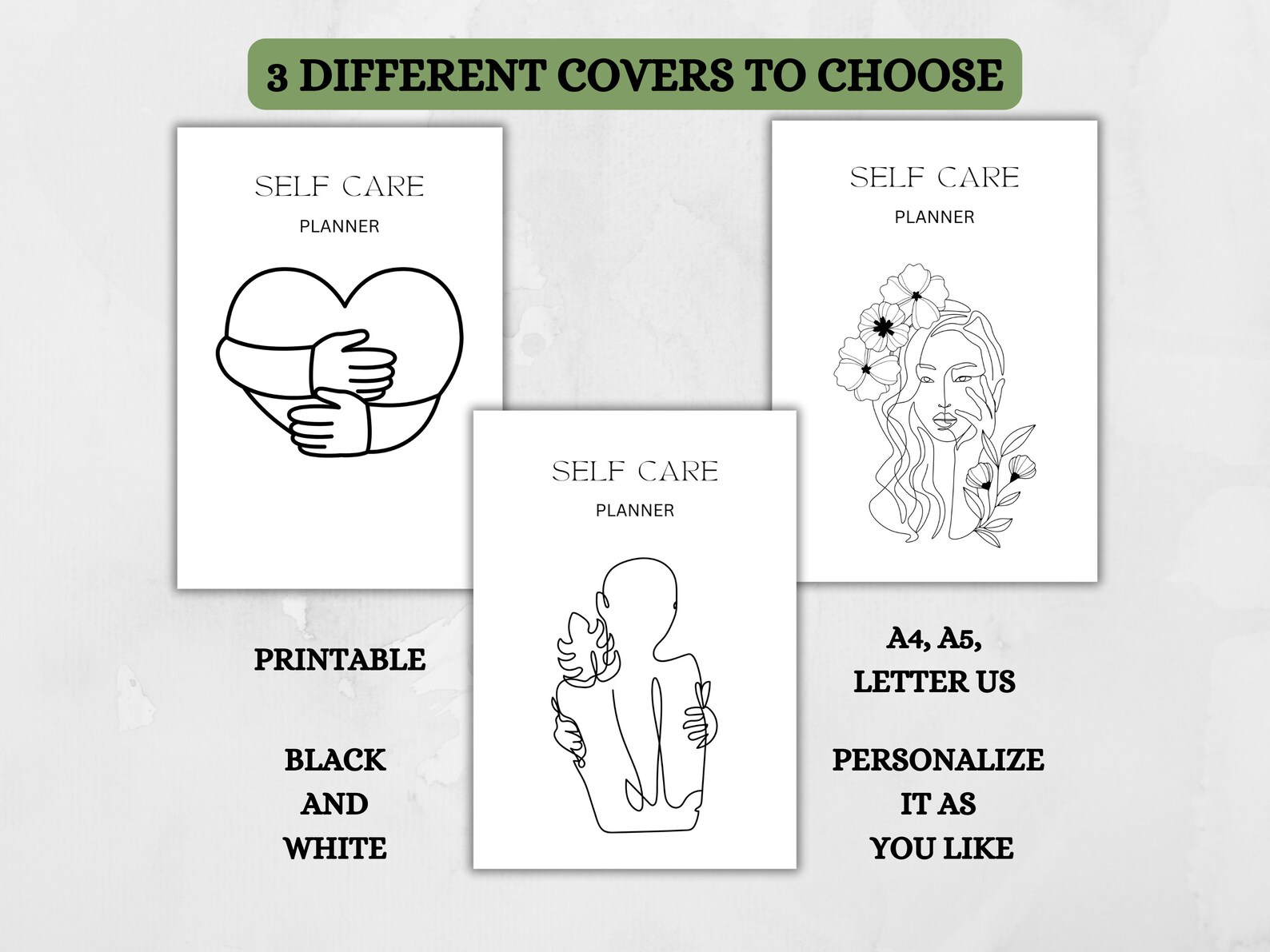 Printable Self Care Journal | Self Care Planner | Mood Tracker | Habit ...