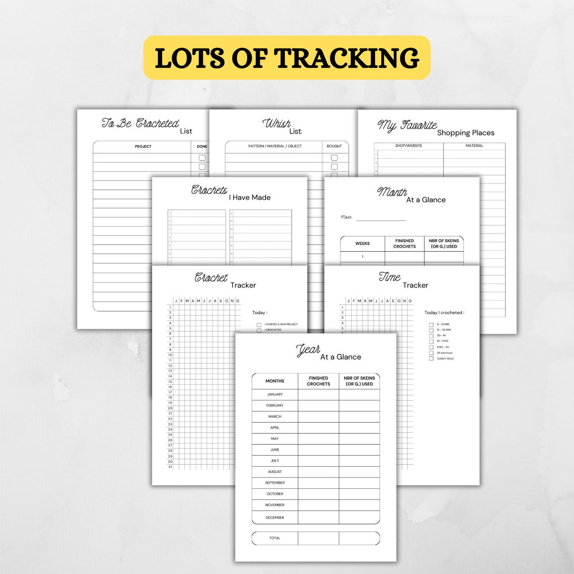 Printable Crochet Journal | Crochet Planner | Crochet Tracker | Instant ...