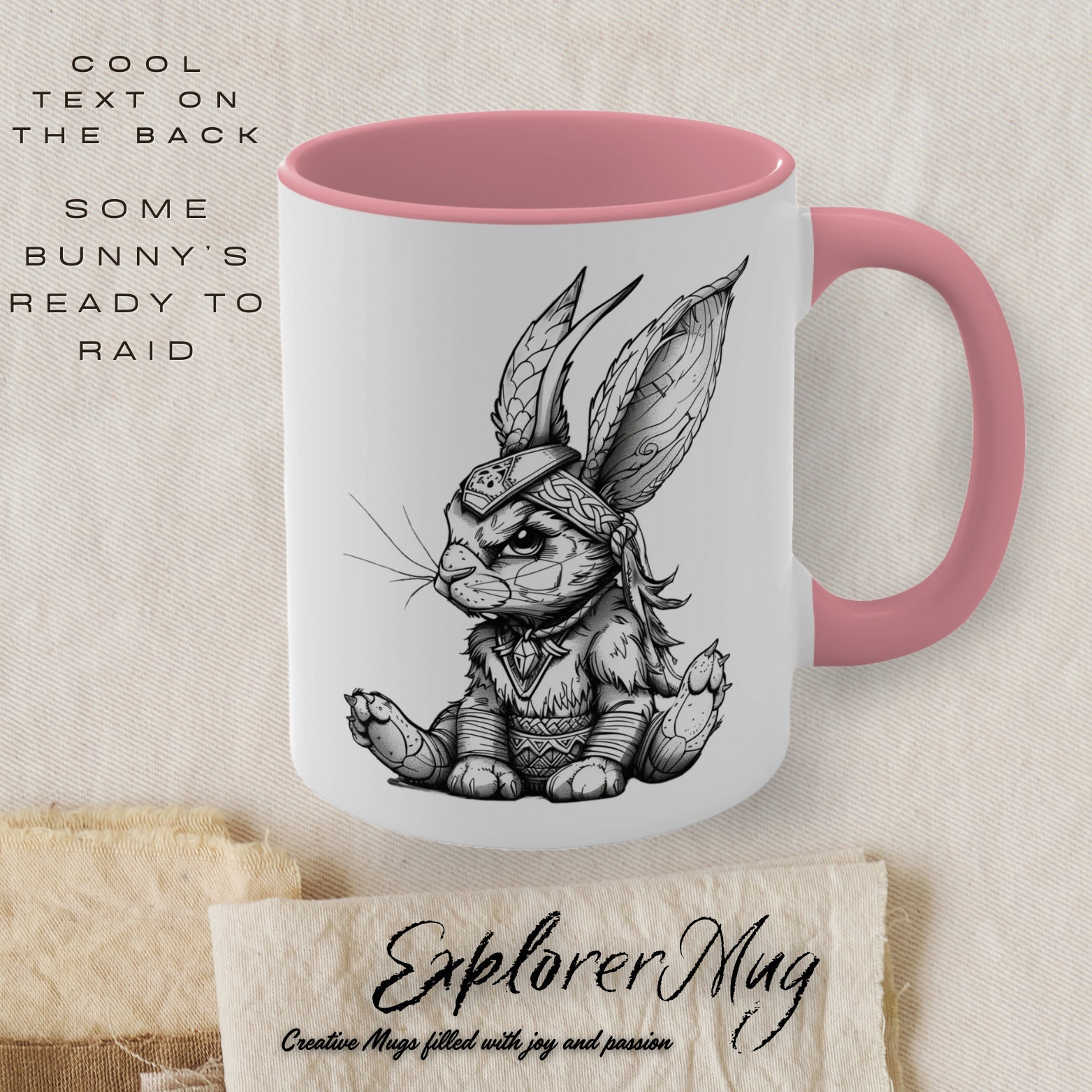 Easter Bunny Viking Warrior Cute & Furious, Perfect Easter Gift With ...