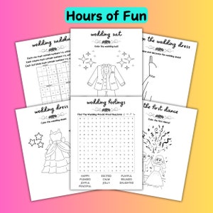 Printable Kids Wedding Activity Book: Wedding Party Games & Favors - Etsy