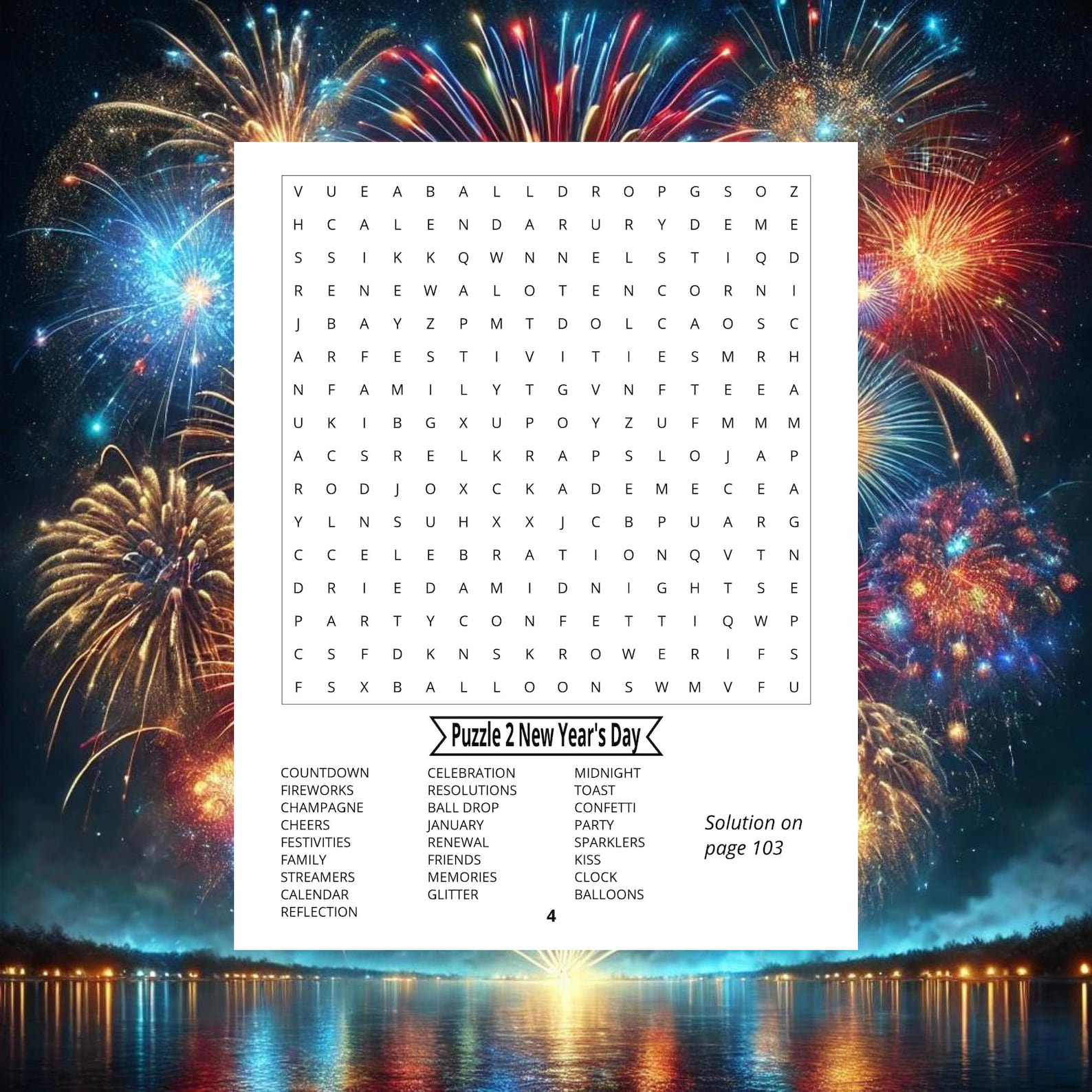 100-themed Word Search Puzzle Book: Printable, Fun & Relaxing Word ...