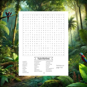 100-themed Word Search Puzzle Book: Printable, Fun & Relaxing Word ...