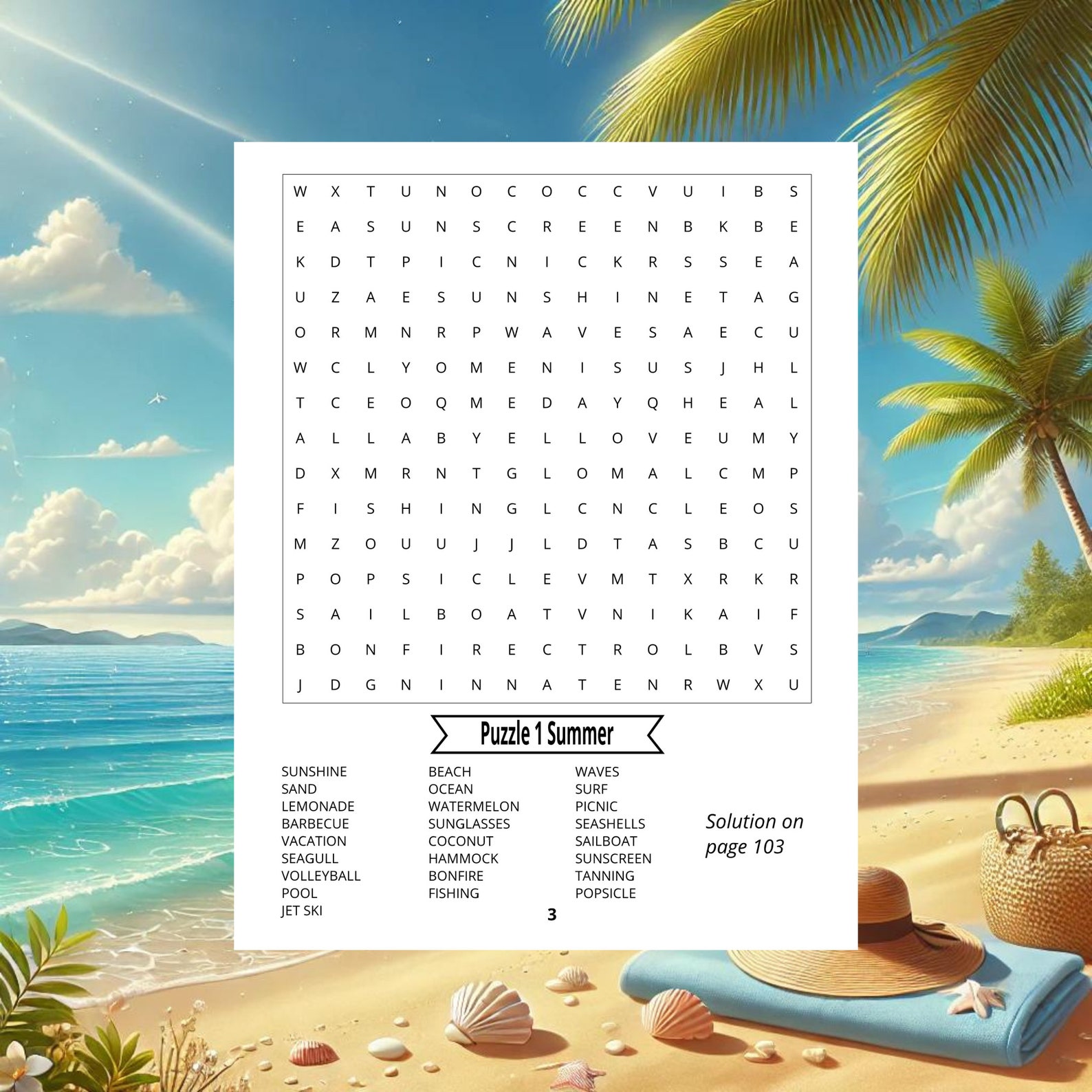 100-themed Word Search Puzzle Book: Printable, Fun & Relaxing Word ...